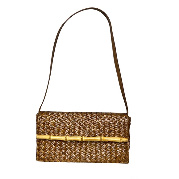 Cappelli Straworld | Bags | Vintage Cappellie Straworld Woven Straw ...